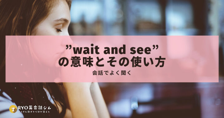 会話でよく聞くwait and seeの意味とその使い方 | RYO英会話ジム