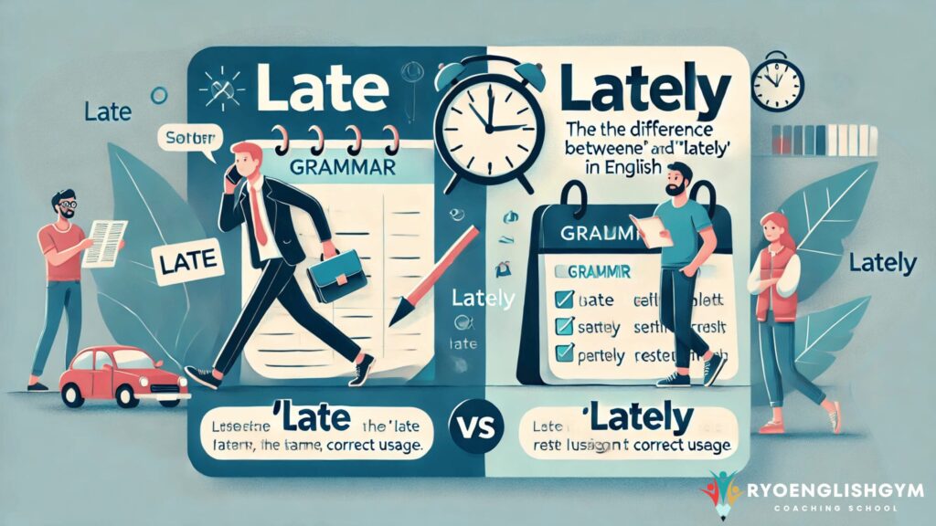 【完全攻略】2つでこんなに違う！「late」と「lately」の意味＆使い分け | RYO英会話ジム