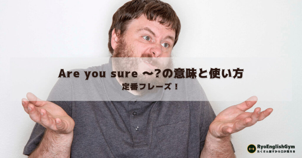 定番フレーズ！Are you sure 〜?の意味と使い方 | RYO英会話ジム