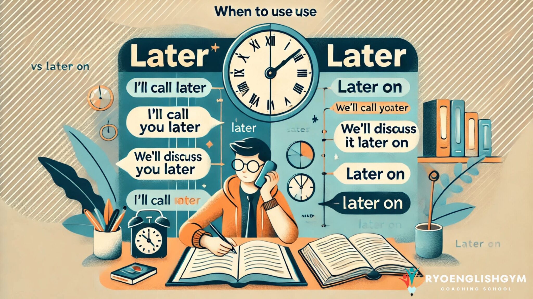 “Later”と“Later on”の違い、ちゃんと使い分けできてる？ネイティブが自然に使う感覚をやさしく解説！ | RYO英会話ジム